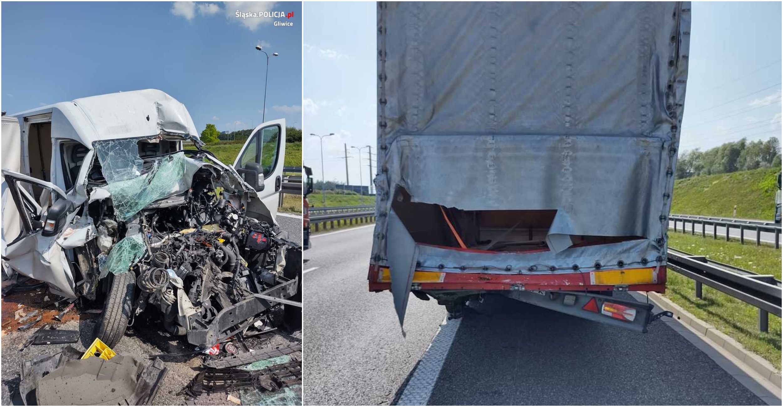 Wypadek na autostradzie A4. Poszkodowanego zabrał śmigłowiec - Gliwice | infogliwice.pl